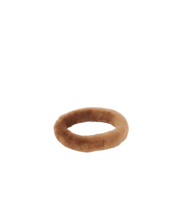 Chloé Plush Hairband - Light Brown