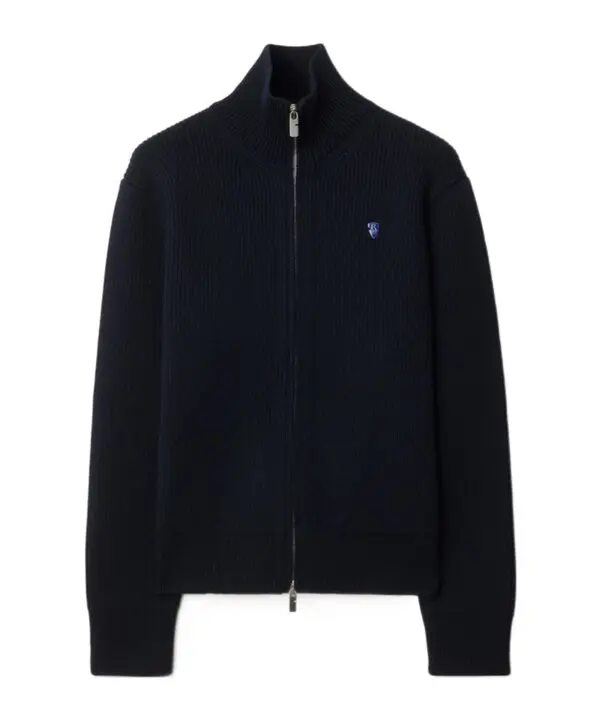 Burberry Zip-up Cardigan With B Shield Detail