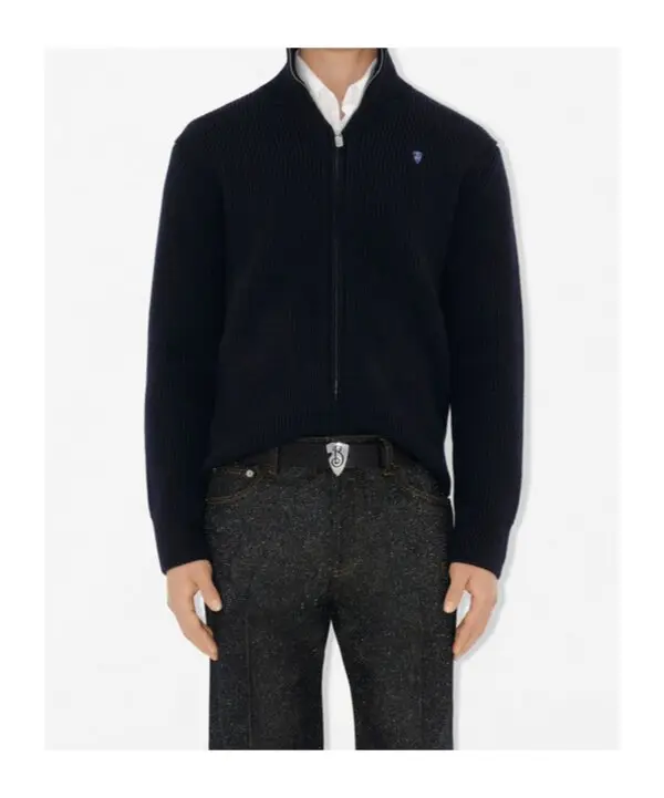 Burberry Zip-up Cardigan With B Shield Detail