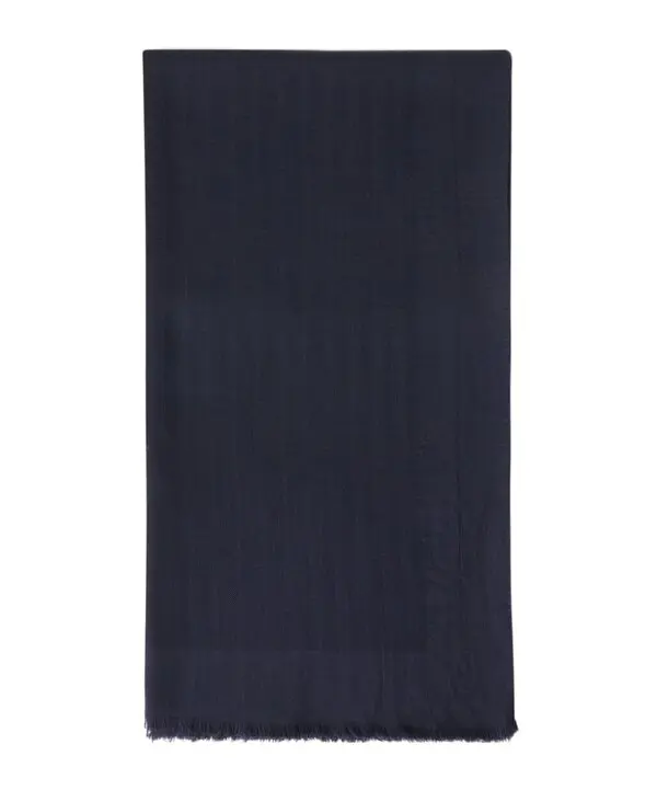 Loro Piana Maxi Crest Shawl - Navy Blue