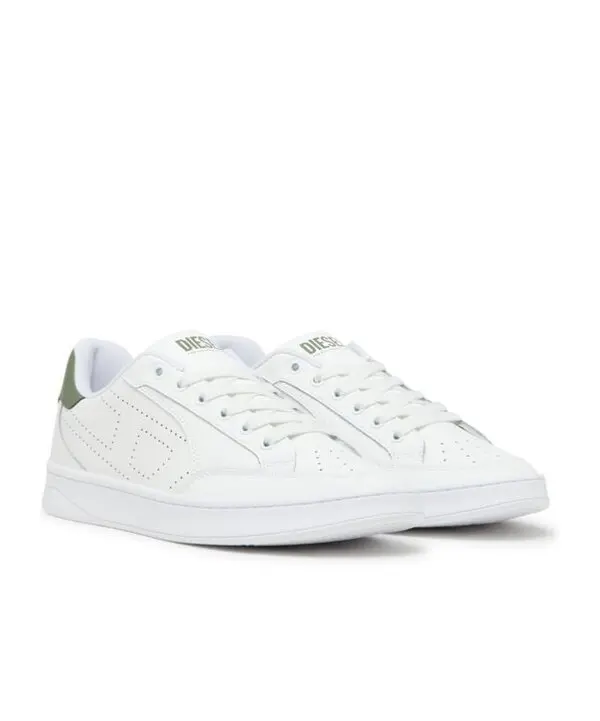DIESEL® S-dakota Leather Sneakers With Perforated Logo