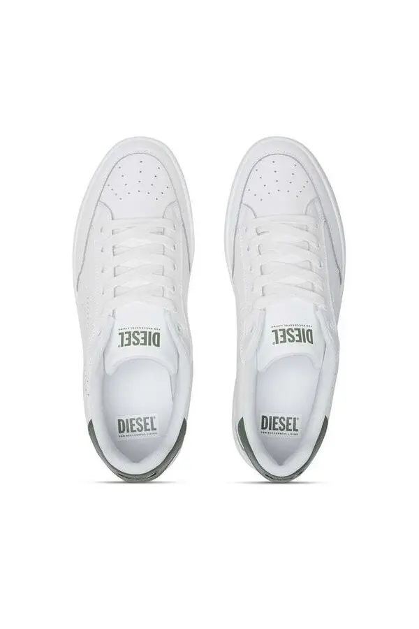 DIESEL® S-dakota Leather Sneakers With Perforated Logo