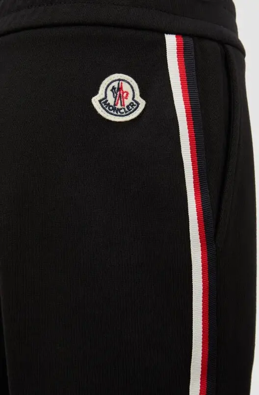 Moncler Tricolor-trimmed Cotton Sweatpants