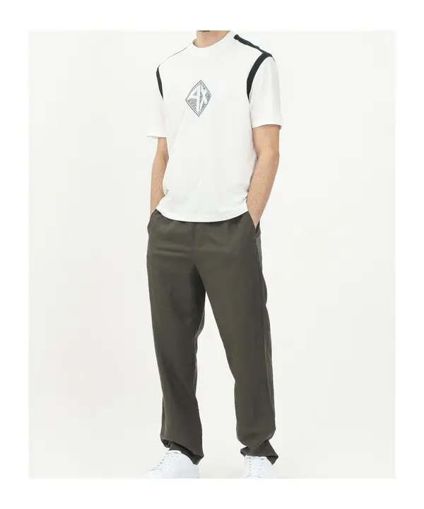 Armani Exchange Elastic Waist Casual Pants