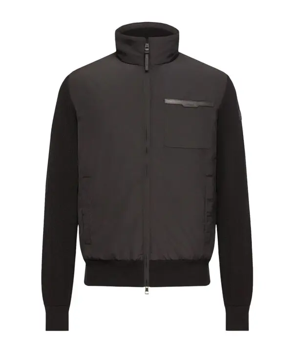Moncler Wool Cashmere Padded Zip-up Cardigan