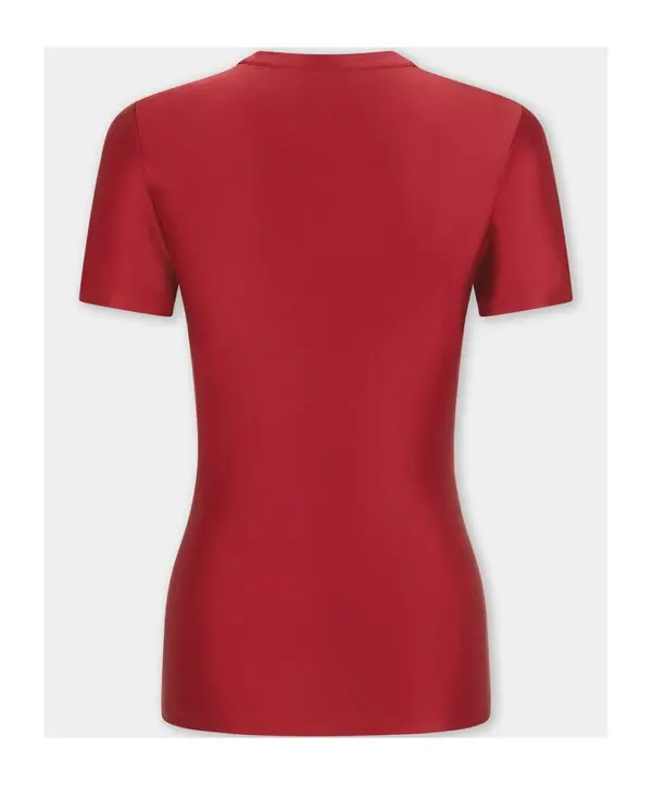 Rabanne Draped Jersey T-shirt With Snap Closure
