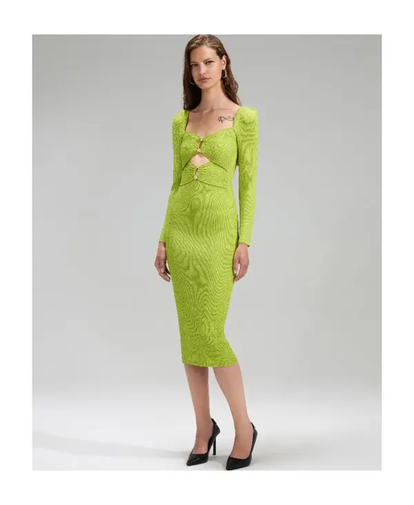 SELF-PORTRAIT Long-sleeve Knitted Dress