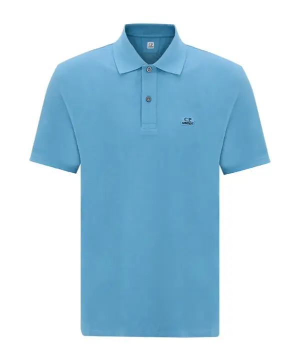 C.P. COMPANY Small-logo Polo Shirt - Blue