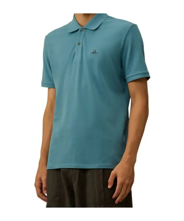 C.P. COMPANY Small-logo Polo Shirt - Blue