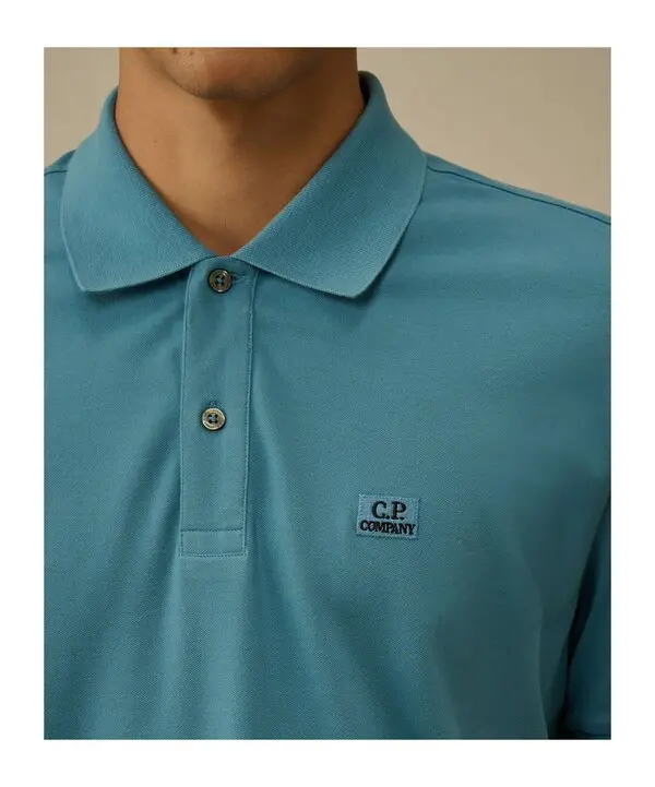 C.P. COMPANY Small-logo Polo Shirt - Blue