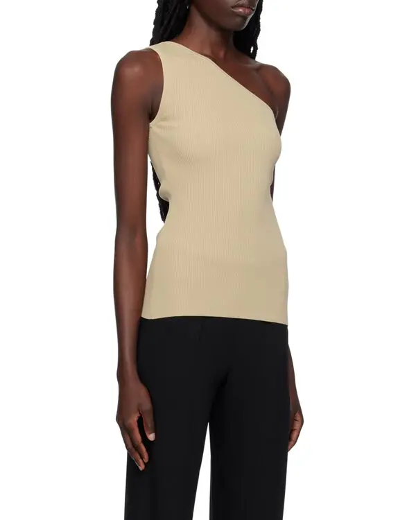 TOTEME Ribbed-knit One-shoulder Top
