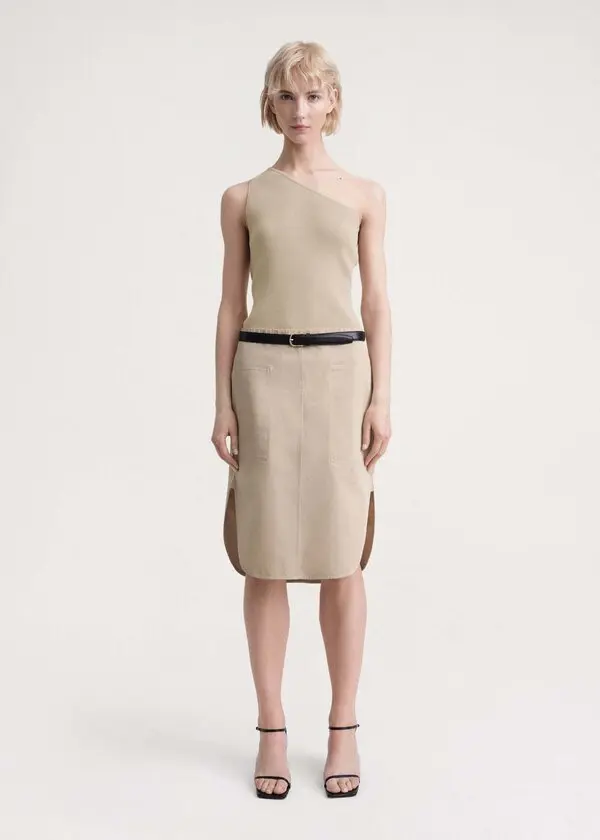 TOTEME Ribbed-knit One-shoulder Top