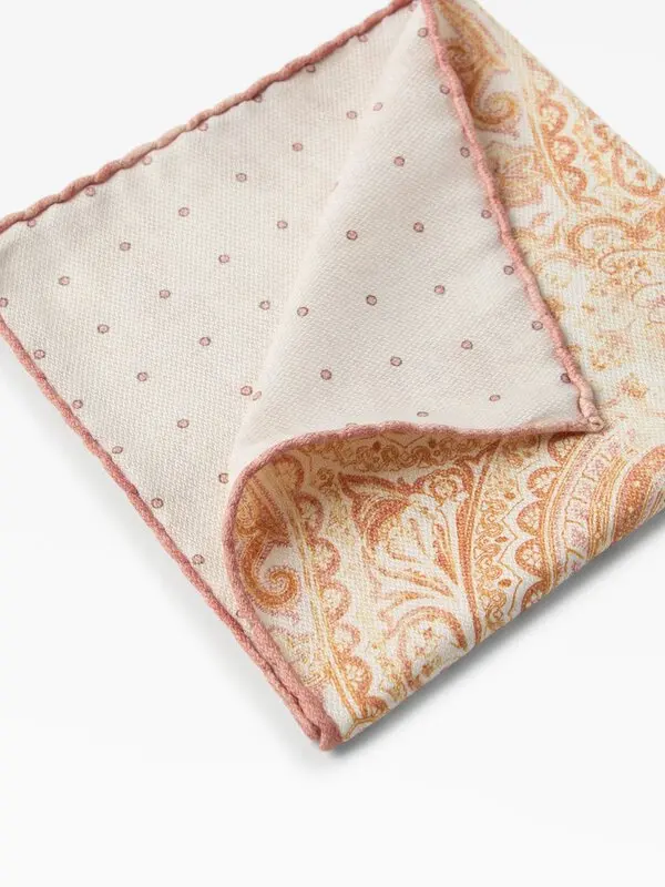 Brunello Cucinelli Double Face Pocket Square