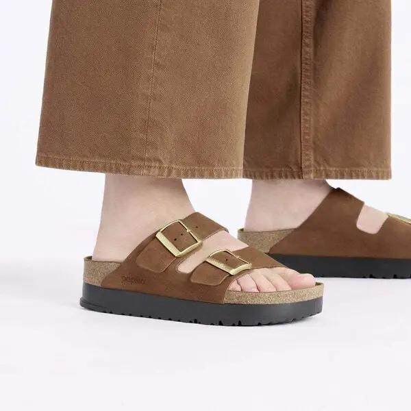 BIRKENSTOCK Arizona Pap Flex Platform Sandals With Buckle Detail