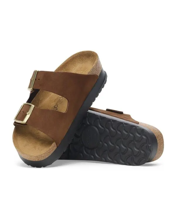 BIRKENSTOCK Arizona Pap Flex Platform Sandals With Buckle Detail