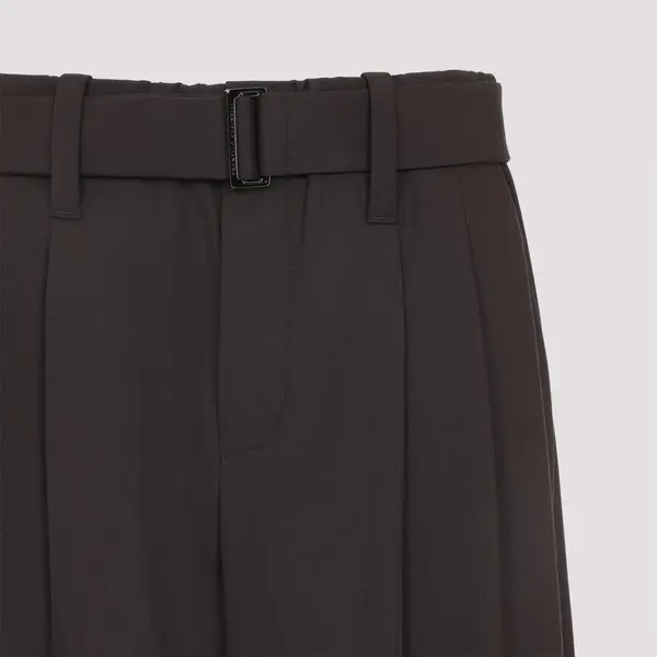 Brunello Cucinelli Belted Pleated Straight Trousers