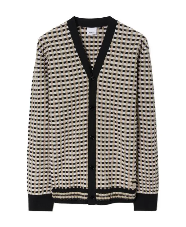 Burberry Check-pattern V-neck Cardigan