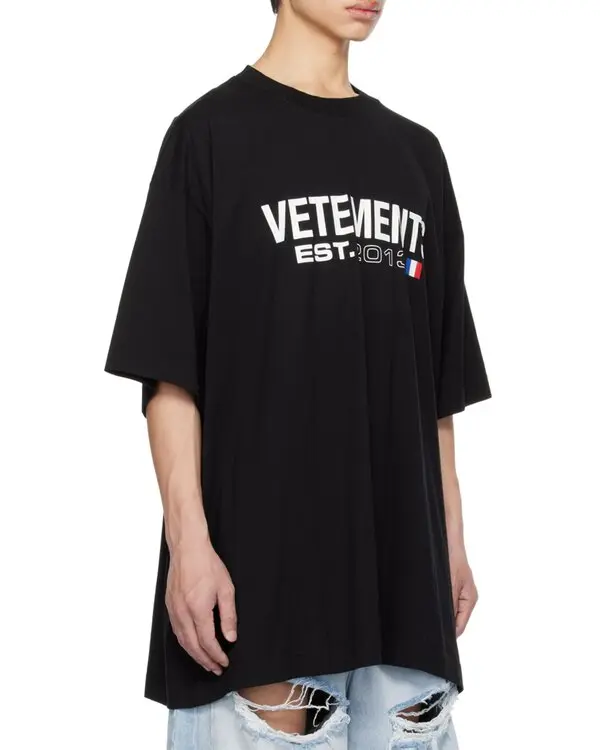 Vetements Logo Printed Oversized T-shirt