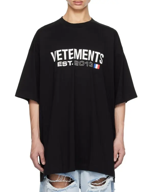 Vetements Logo Printed Oversized T-shirt