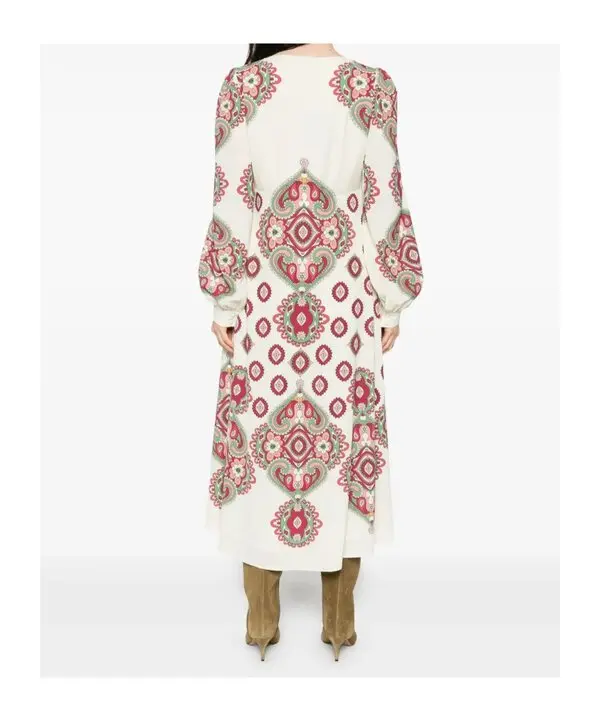 Etro Paisley-print V-neck Midi Dress