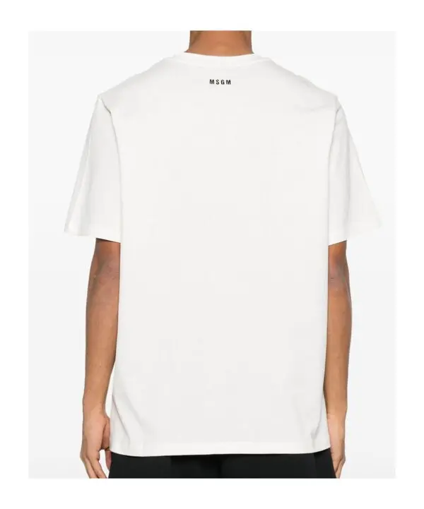 MSGM Logo Embroidered Jersey T-shirt