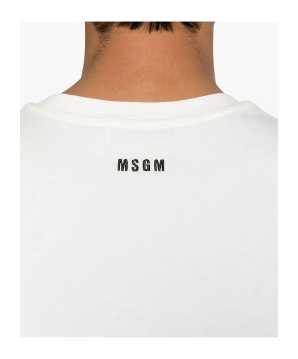 MSGM Logo Embroidered Jersey T-shirt