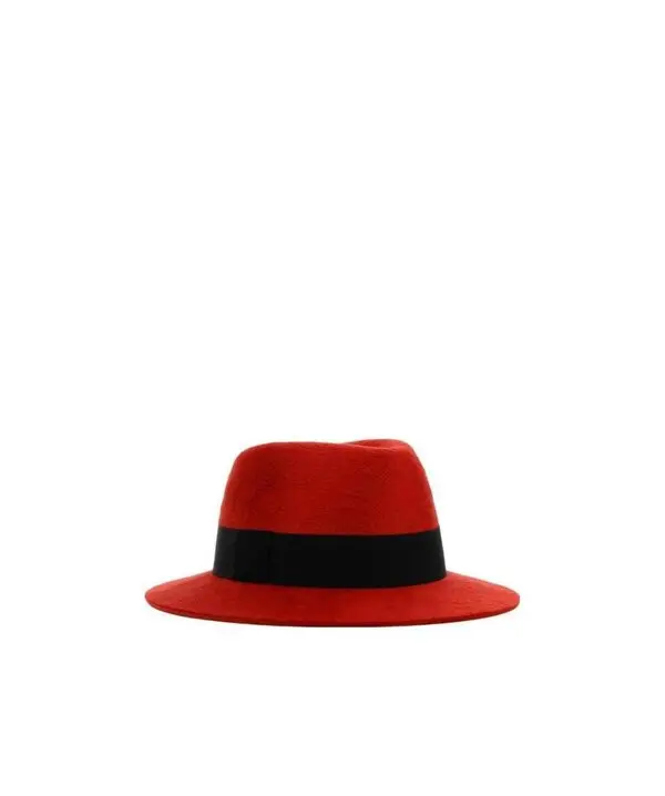 Saint Laurent Wool Fedora - Red
