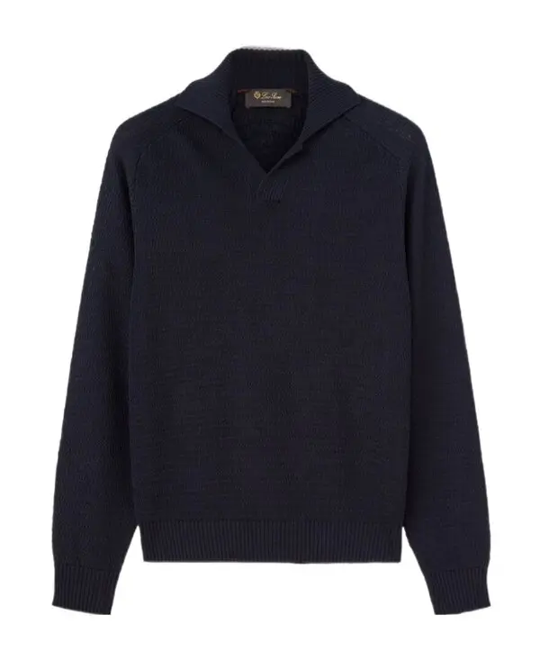 Loro Piana Long-sleeved Polo Sweater