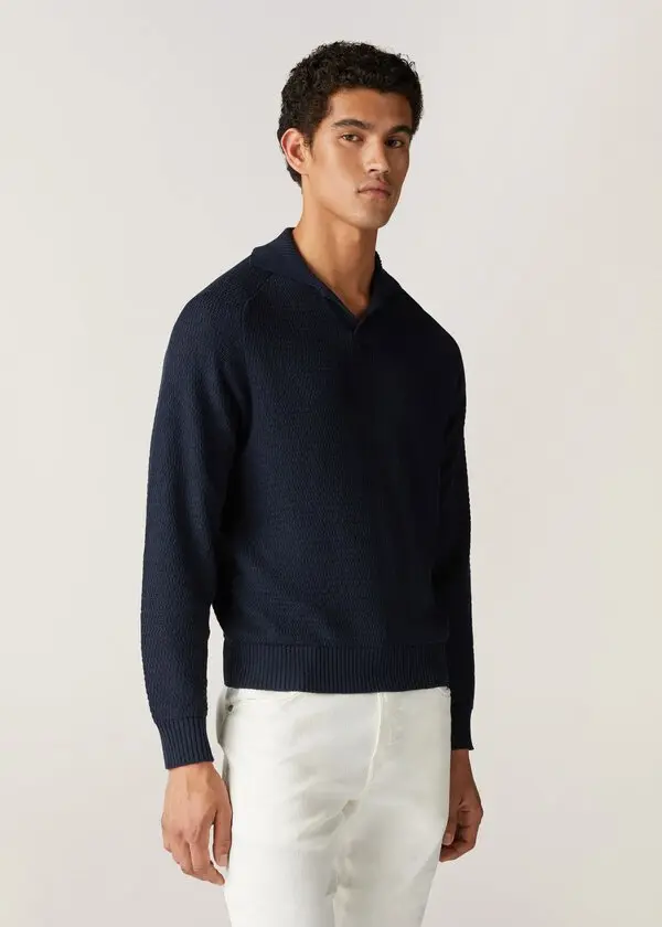 Loro Piana Long-sleeved Polo Sweater