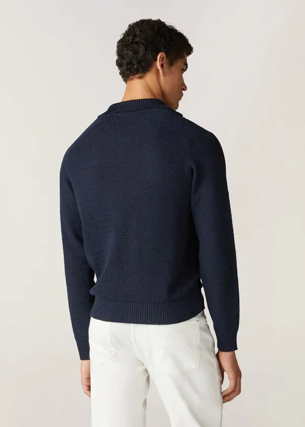 Loro Piana Long-sleeved Polo Sweater
