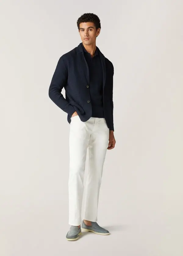 Loro Piana Long-sleeved Polo Sweater