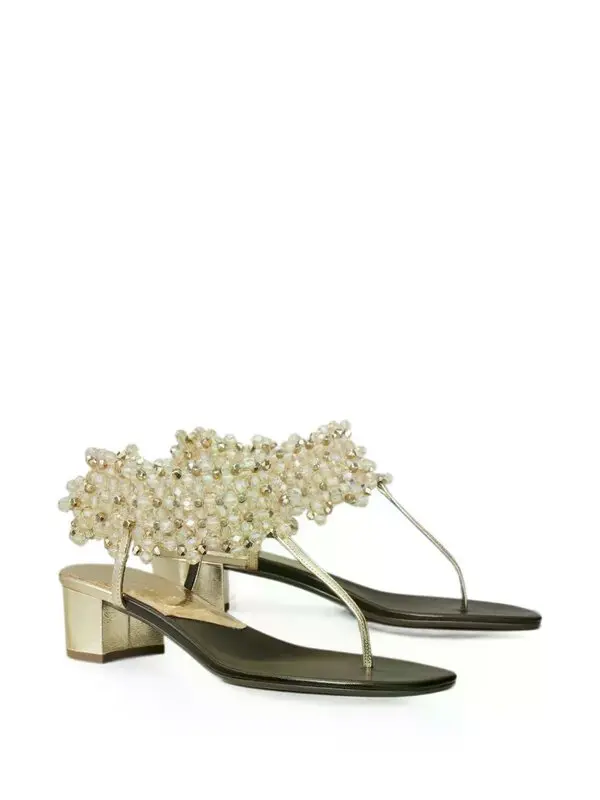 Tory Burch Beaded Heeled Sandals