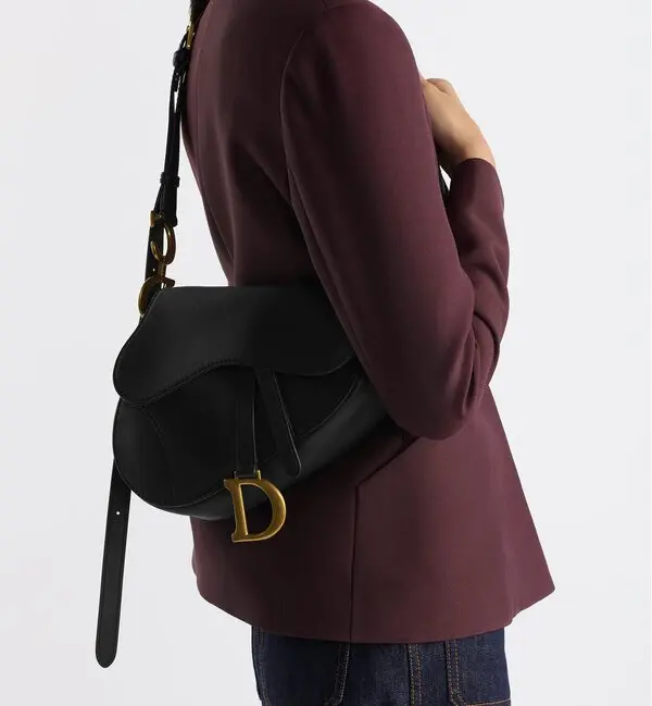 Dior Medium Saddle Bag - Black