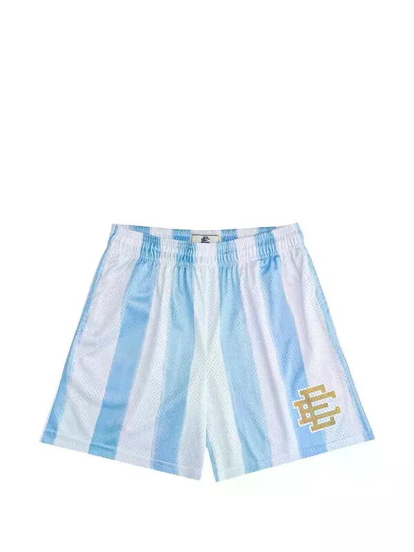 ERIC EMANUEL Argentia Striped Mesh Shorts - Blue