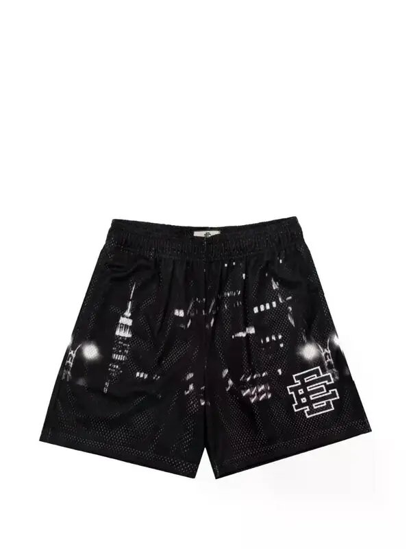 ERIC EMANUEL Ee Skyline-print Mesh Shorts