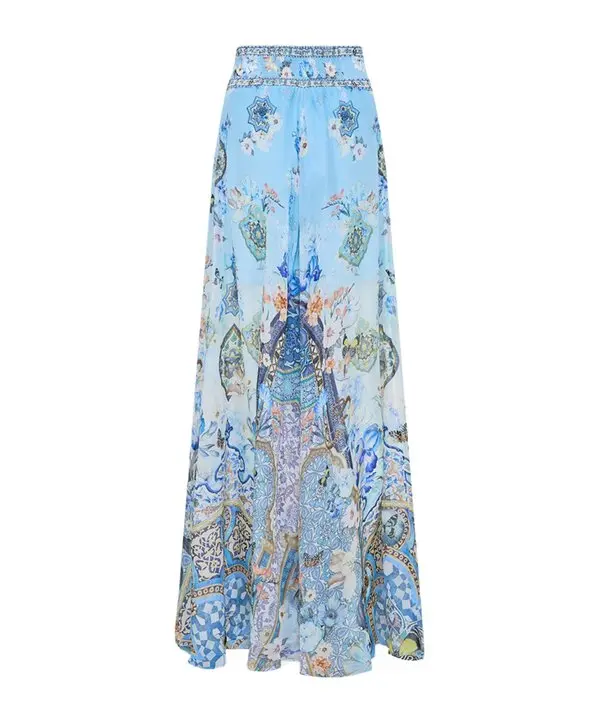 Camilla Zippered Casual Pants - Blue