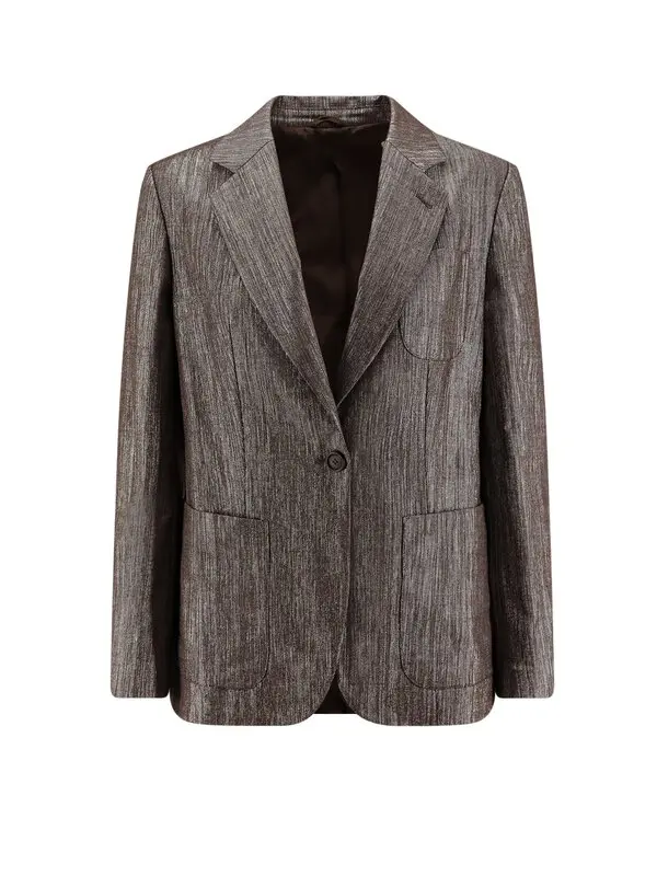 Brunello Cucinelli Lurex Buttoned Blazer