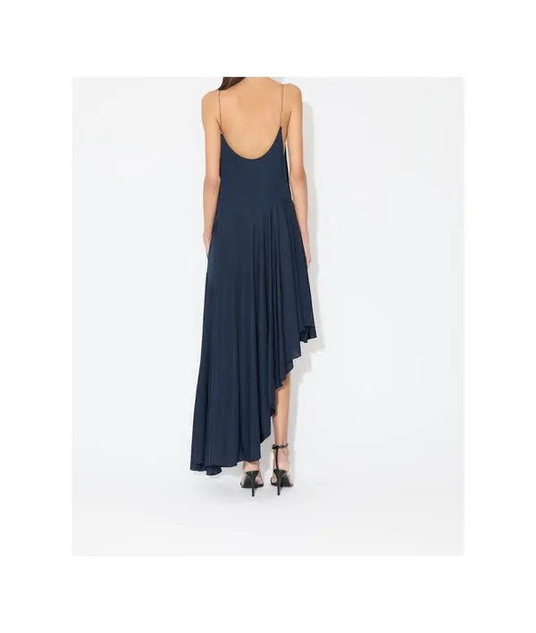 Alaïa Matte Jersey Asymmetrical Slip Dress