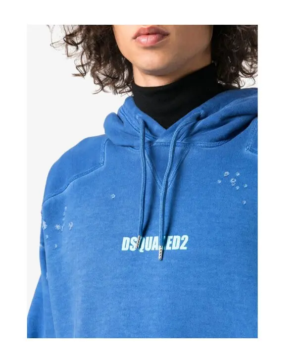 Dsquared2 Logo Printed Long-sleeved Hoodie