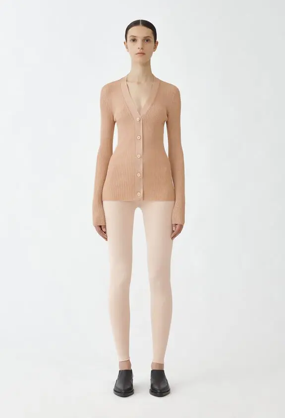 Fabiana Filippi Metallic Threading Ribbed-knit Cardigan