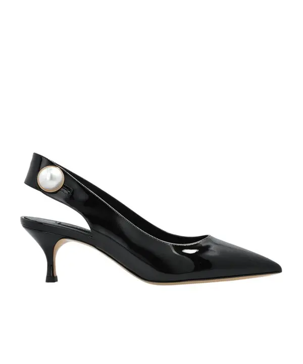 Casadei Pearl Embellished Slingback Pumps