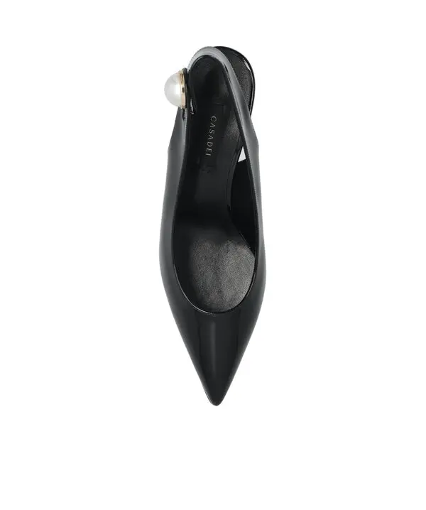 Casadei Pearl Embellished Slingback Pumps