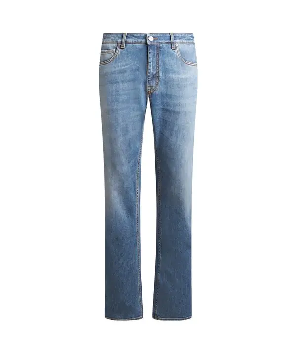 Etro Embroidered Straight Leg Jeans