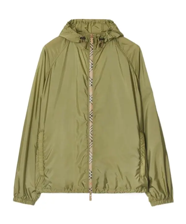 Burberry Zipped Hooded Drawstring Jacket