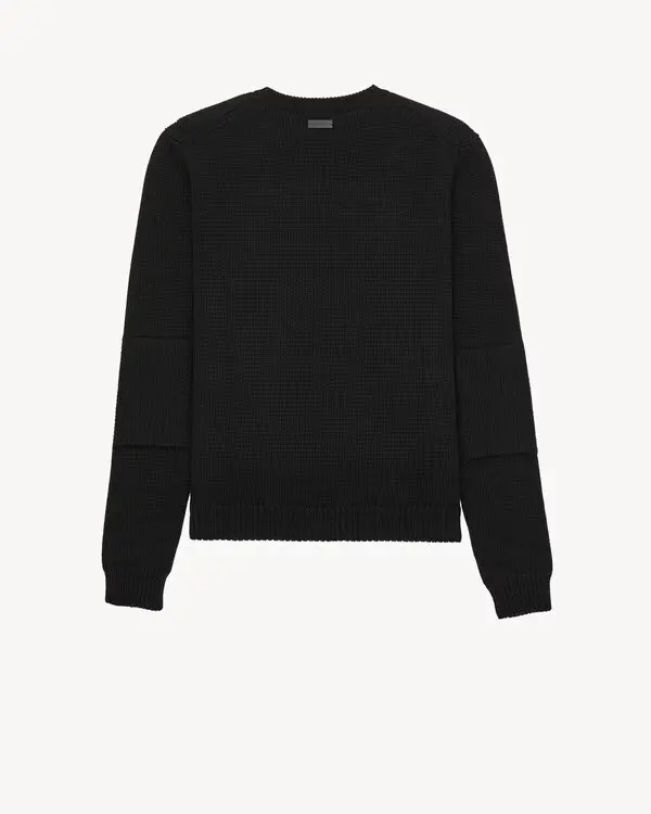 Saint Laurent Knitted Crew Neck Sweater