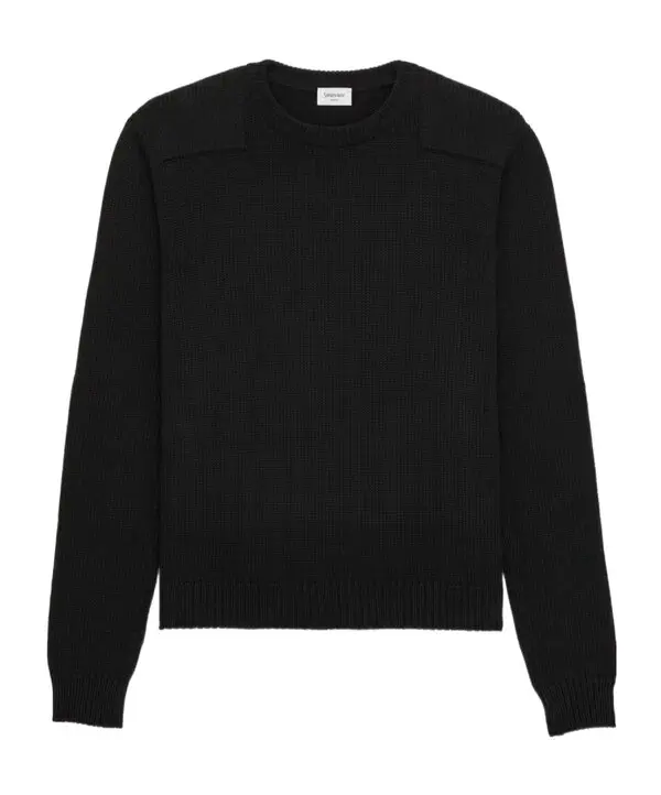 Saint Laurent Crewneck Knitted Jumper - Black