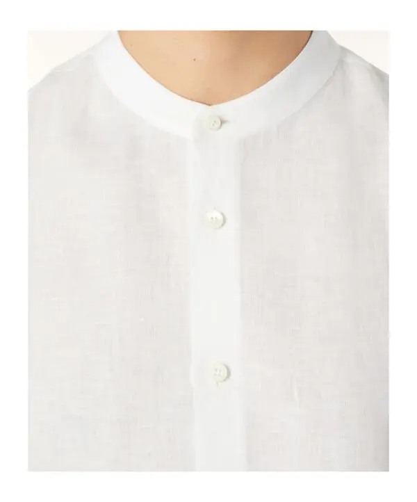Loro Piana Elia Low Mandarin Collar Shirt