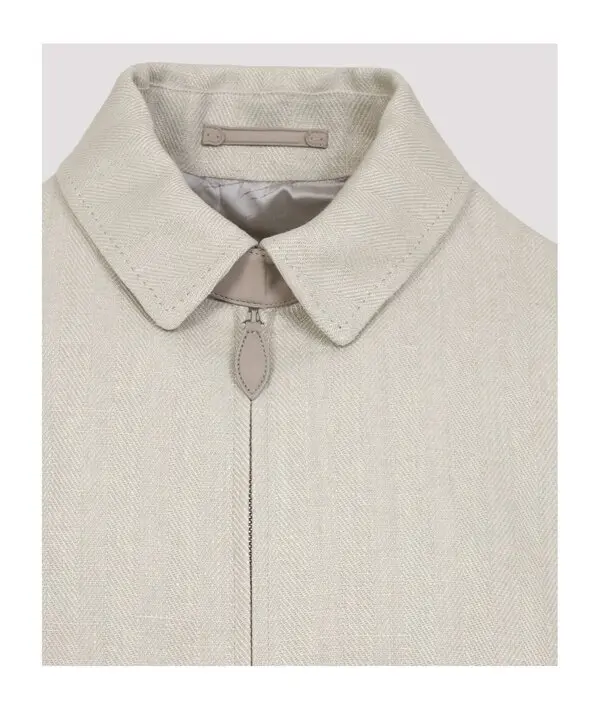 Berluti Long Sleeve Zip-up Jacket With Lapel Collar