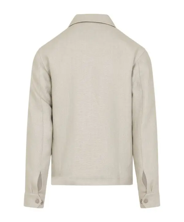Berluti Long Sleeve Zip-up Jacket With Lapel Collar