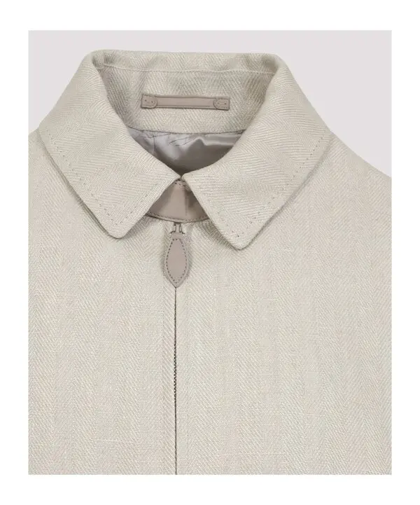 Berluti Long Sleeve Zip-up Jacket With Lapel Collar